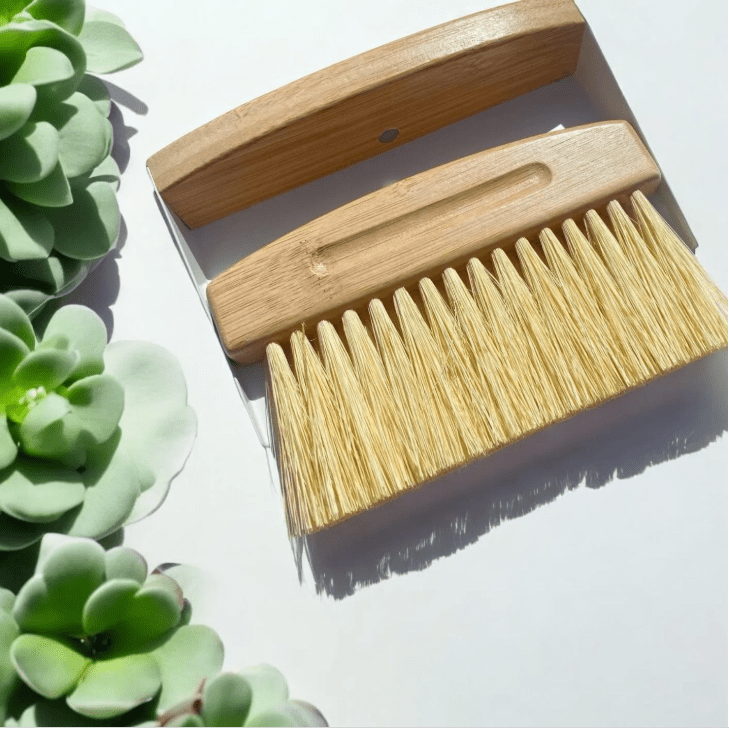 Bamboo Dust Pan With Brush – Haven Herbs
